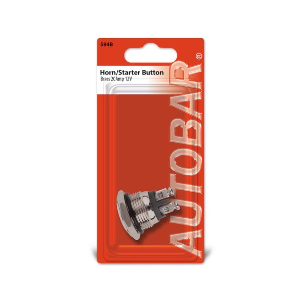 HORN/STARTER BUTTON BRASS 20 AMP 12V