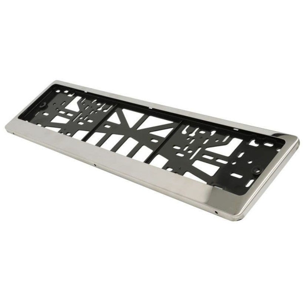 Universal Stainless Steel Number Plate Surround -with backin