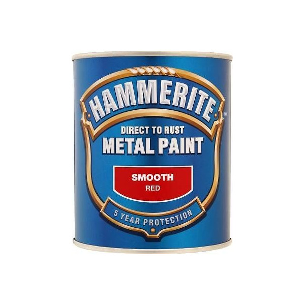 Hammerite 5084869 Smooth Finish Metal Paint Red 250ml