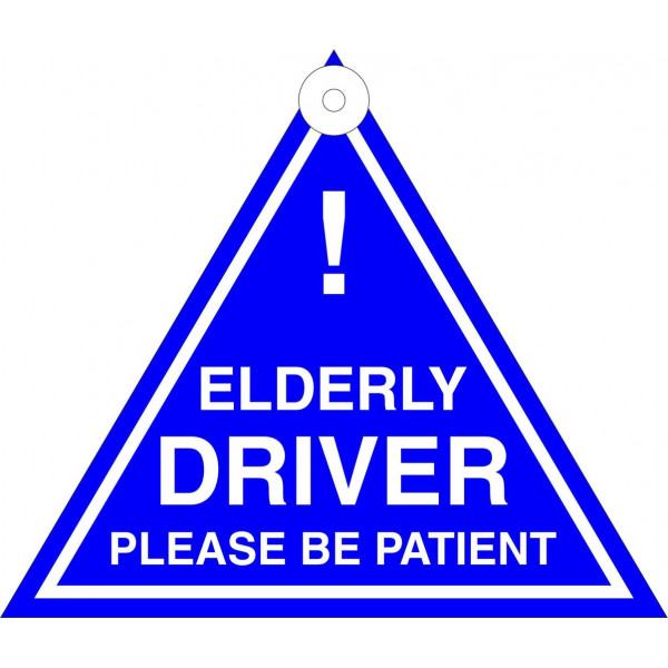 Castle TS03 Elderly Driver Triangle Sign With Sucker