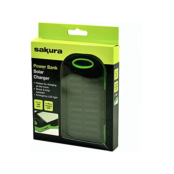 Sakura Power Bank Solar Charger 5000mAh - charge on the move