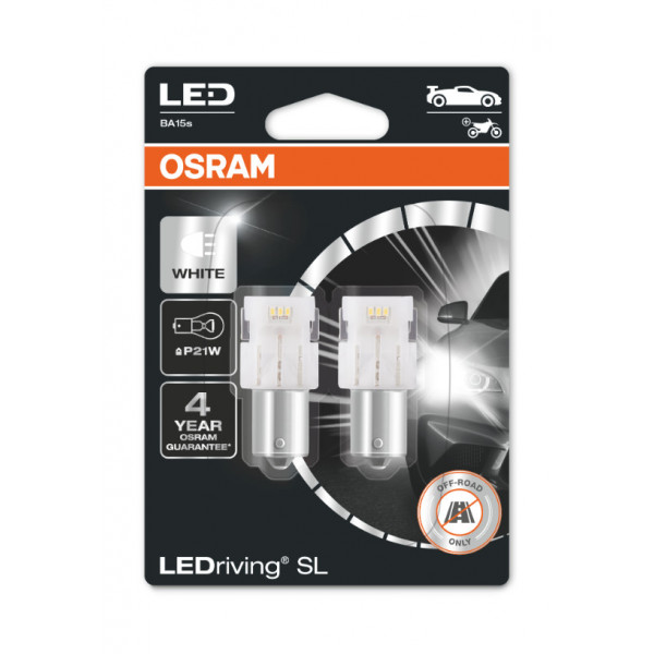 Osram BA15s P21W 382 LEDriving SL Retrofit 6000K Bulbs x 2