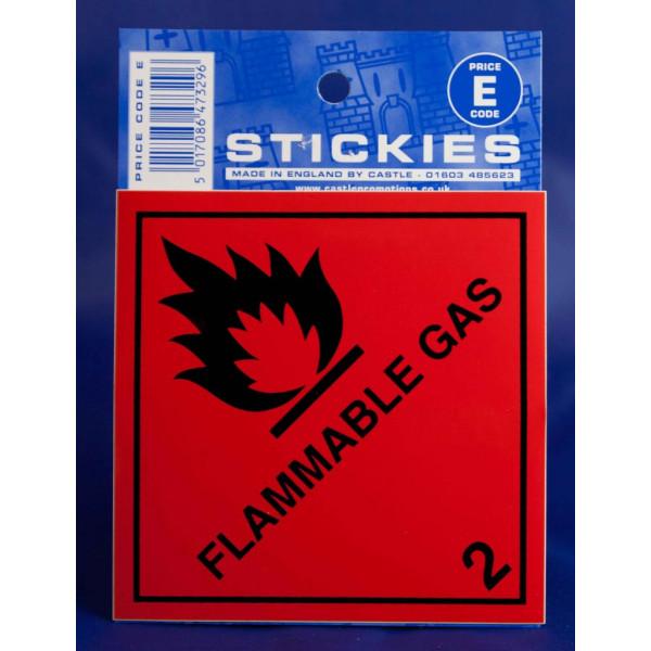Castle V485 Flammable Gas 2 Sticker