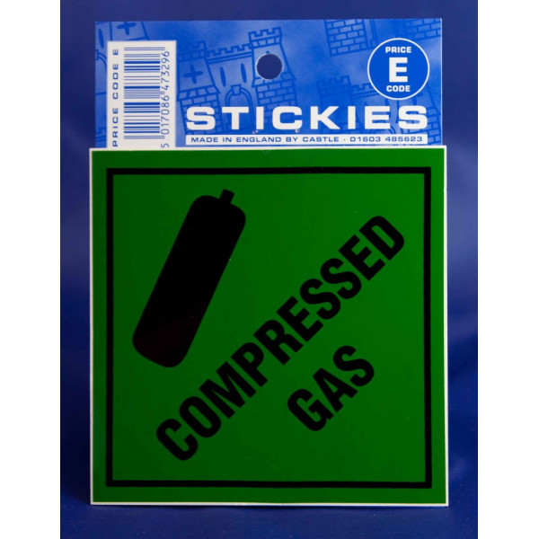 Castle V456 Compressed Gas Sticker